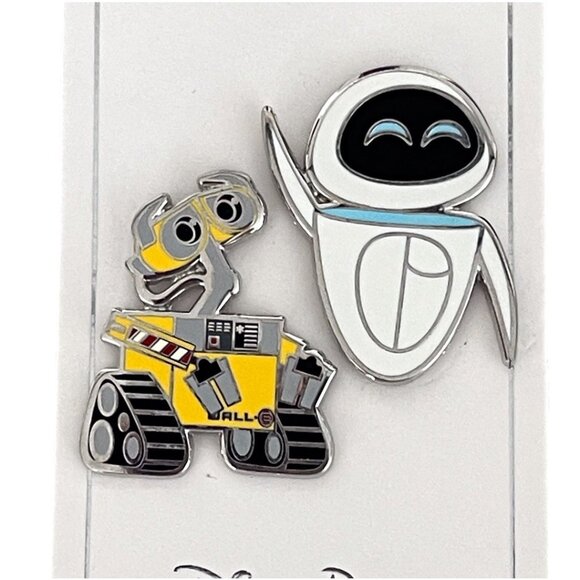 Disney | Jewelry | Disney Parks Disney Pixar Walle And Eve Pin Set ...
